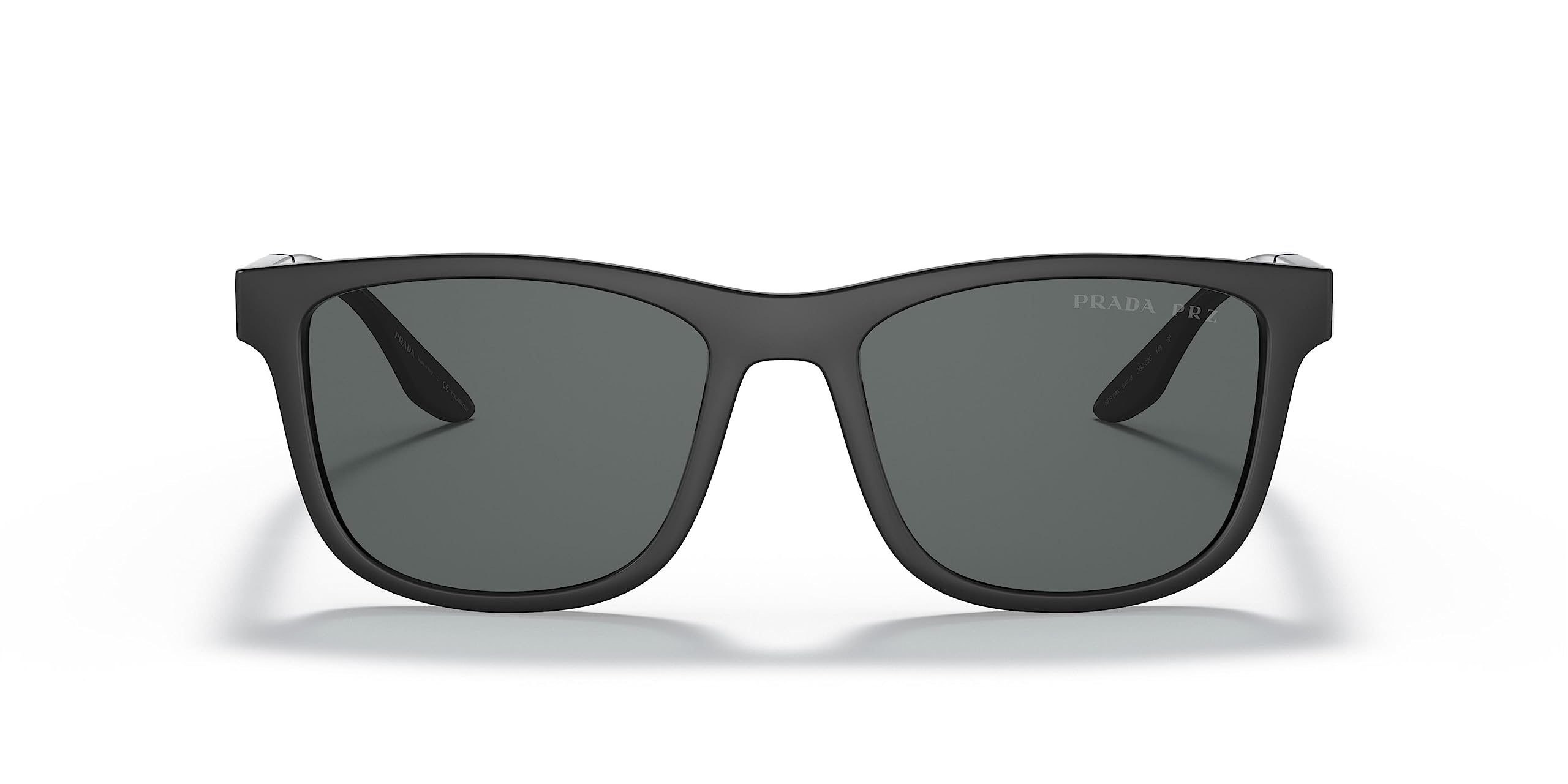 Prada PS 04XS Black Rubber/Black/Dark Grey Polarized One Size