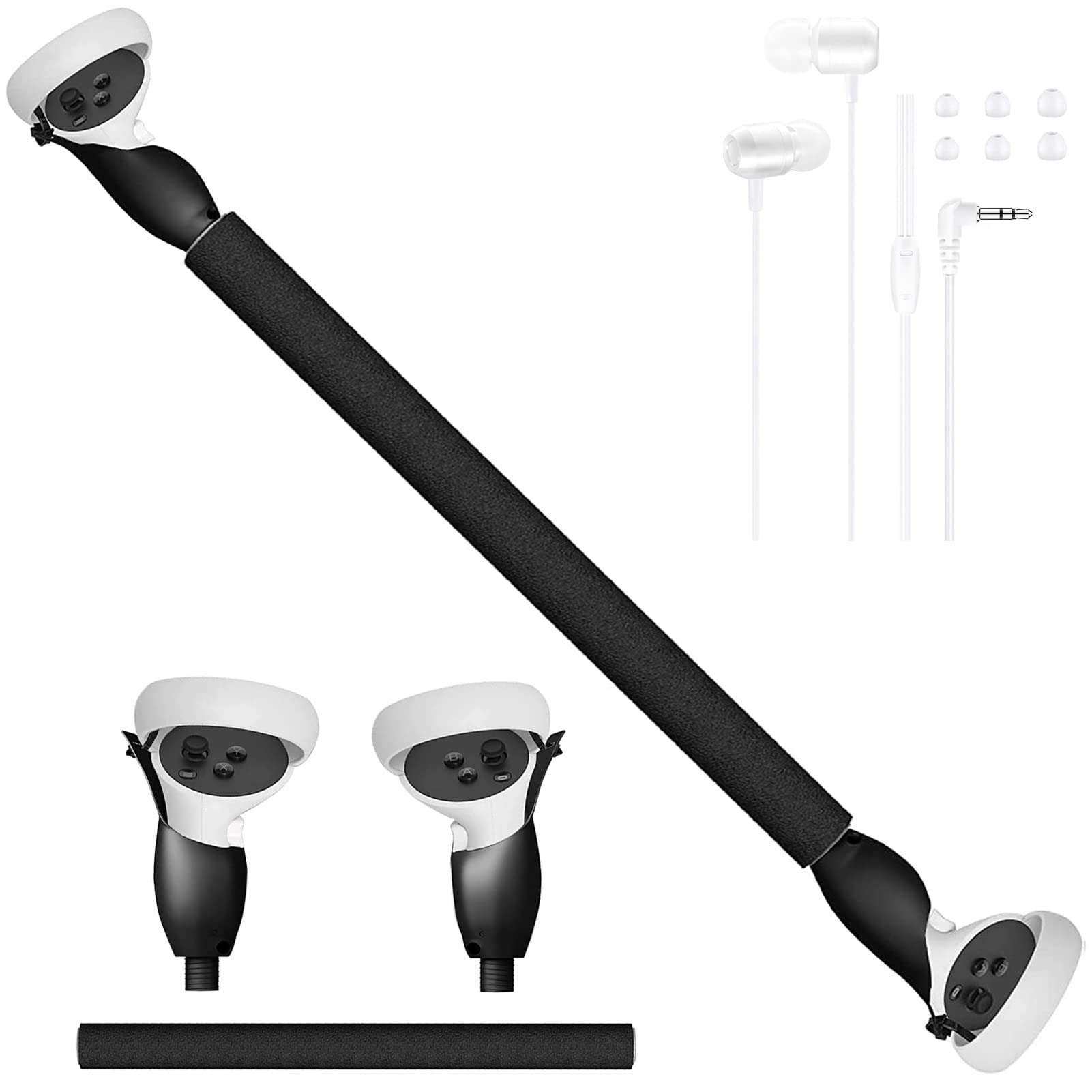 VRbrother VR Golf Club Handle Accessory, for Oculus Quest 2, Rift S, Sturdy and Comfortable to Grip, for Beat Saber, and tennis games(1 pair)