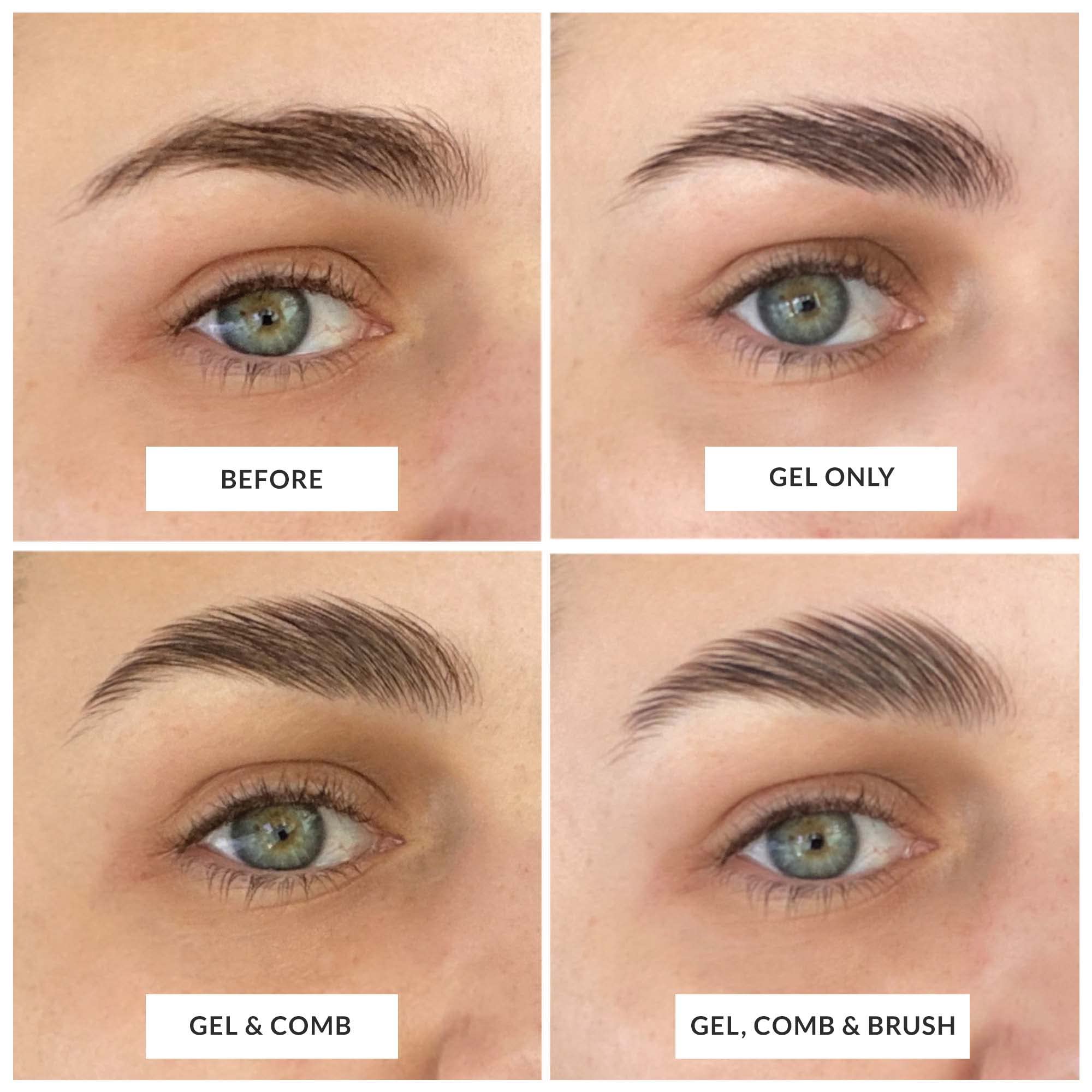 The Quick Flick - Quick Brow 2-in-1 Brow Lamination and Sculpting Gel, Unique Eyebrow Gel and Brow Wax Hybrid Formula, All-Day Hold Brow Gel and Laminate Eyebrow Makeup with Double-Sided Comb, 8 ml