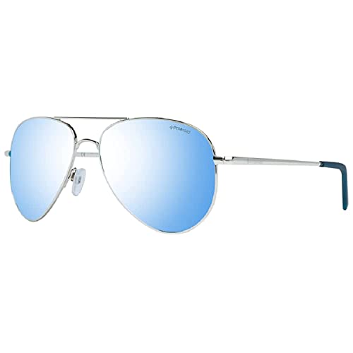Polaroid Sunglasses (Safilo Group) PLD 6012/N Aviator Sunglasses, Gold/Polarized Gray Silver Mirrored, 56mm, 14mm
