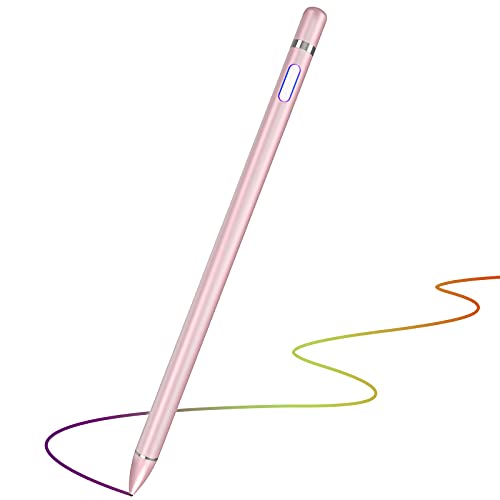Stylus Pens for Touch Screens, Fine Point Stylist Pen Pencil Compatible with iPhone iPad Pro Air Mini and Other Tablets (Rose Gold)