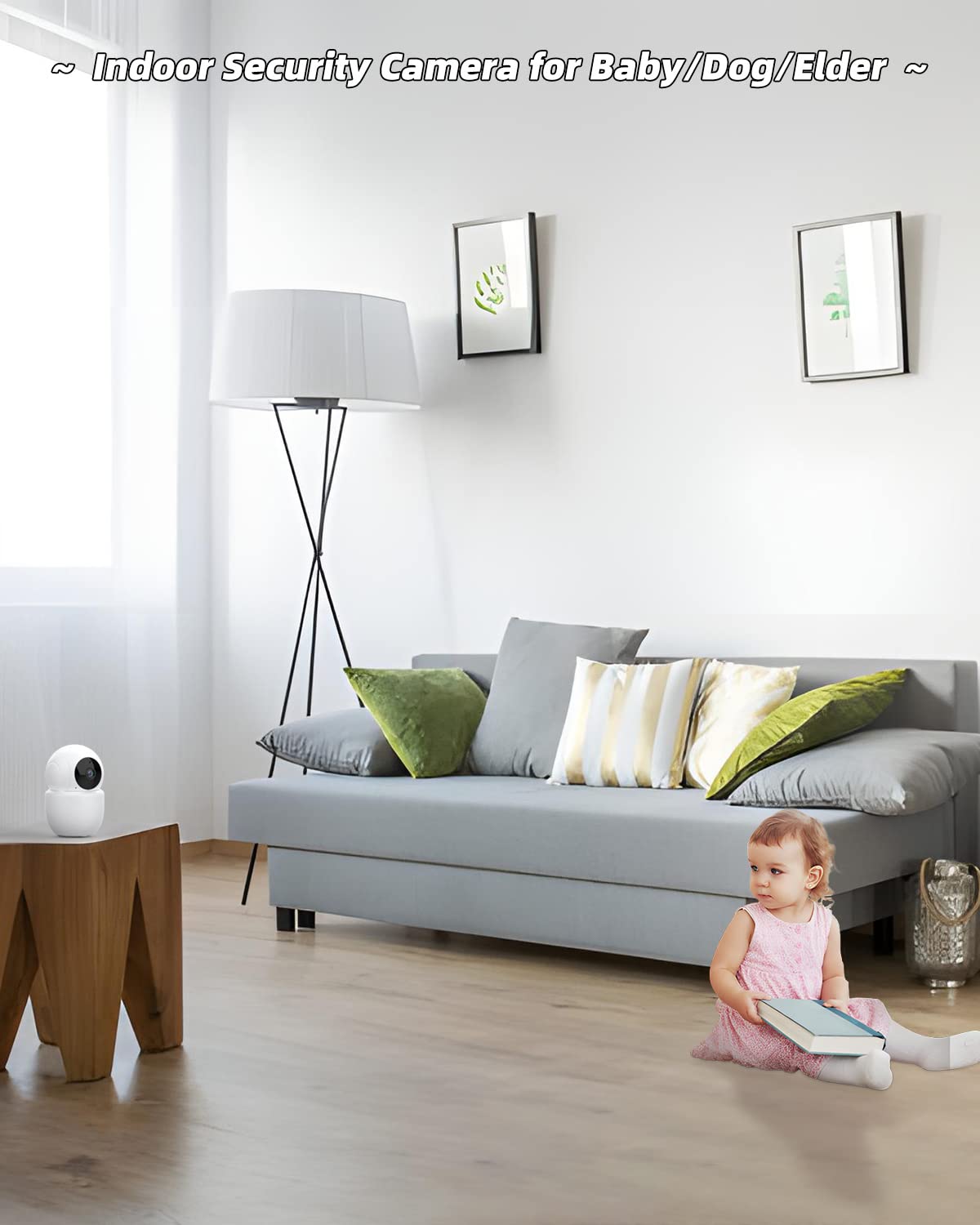 Security Camera Sets, Light Bulb Security Camera Indoor Camera Wireless with Phone App Baby Monitor with Camera and Audio 360° WiFi Cameras for Home Security Motion Tracking Full Color Night Vision