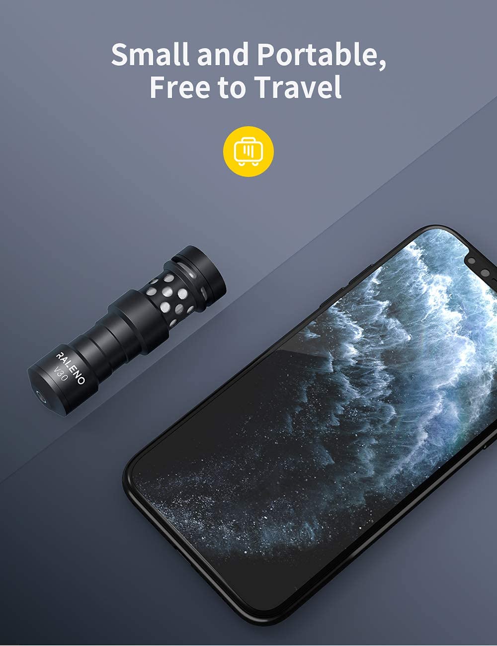 RALENO Camera Microphone. Cardioid Microphone Suitable for Smartphone, Sony, Canon and Nikon, Used for Indoor Shots, interviews, vlog Radio. Friendly to Video Producers, Youtubers