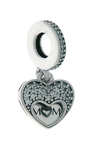 Pandora Jewelry I Love My Mom Cubic Zirconia Charm in Sterling Silver