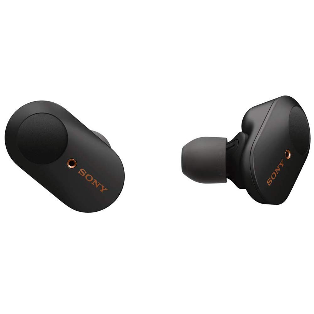 Sony WF-1000XM3 Truly Wireless Earbuds Headphones with Industry-Leading Noise Cancellation - Black WF-1000XM3/B with Charging Case Bundle Including Deco Gear Portable Charger + Headphone Cloth