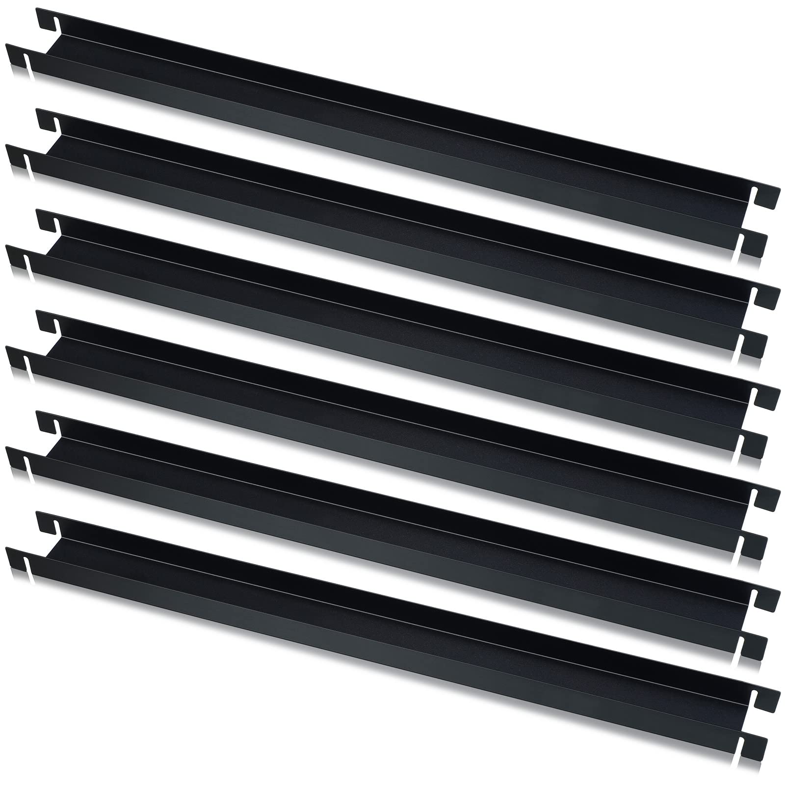 Peryiter Front to Back Rails Lateral Drawer Hanging File Bar Black File Cabinet Rails Stainless Steel File Cabinet Parts for Sides Letter Size File Folders Storage Organizer, 15.76'' Long(12 Pcs)