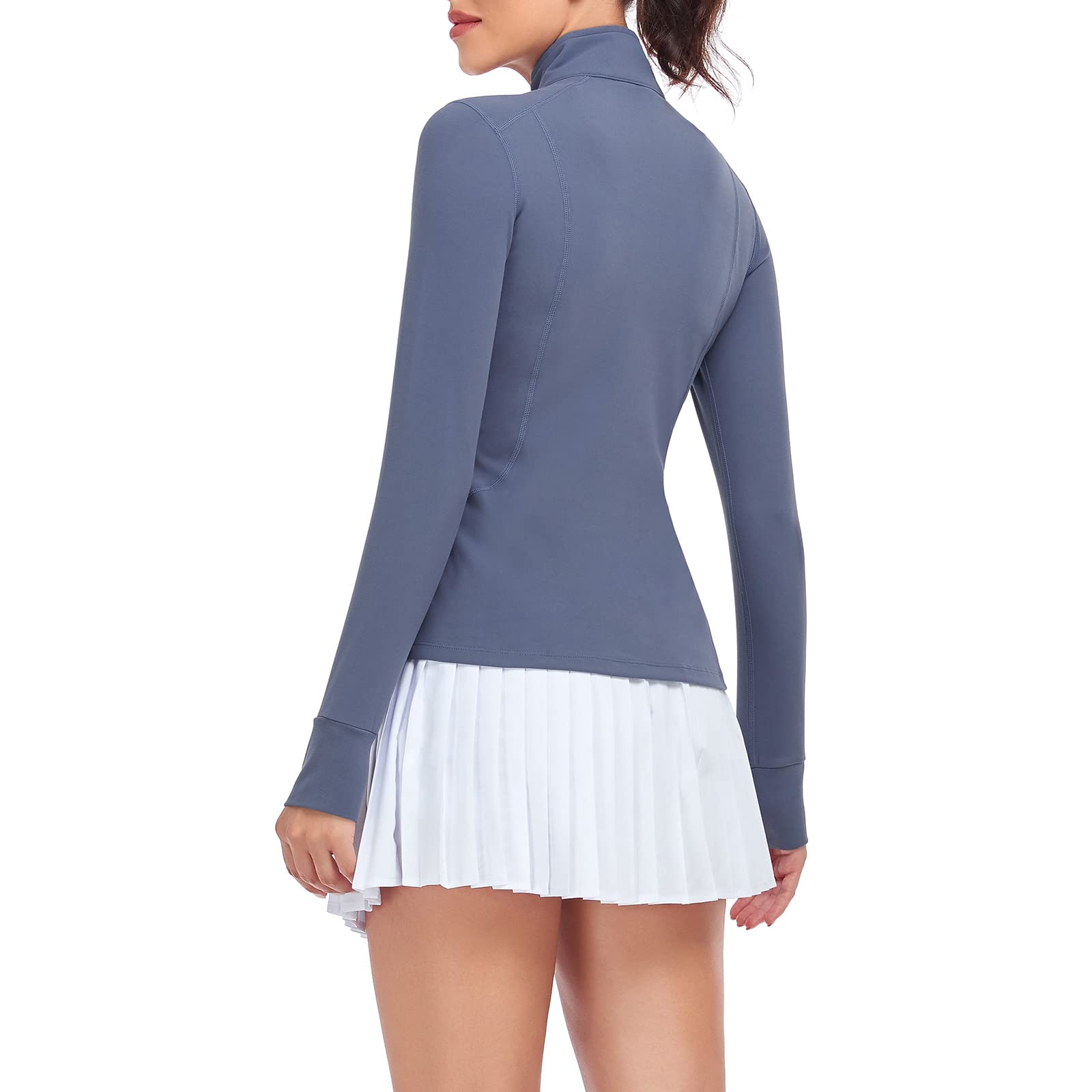 VUTRU Women's 1/4 Zip Pullover Microfleece Jackets Long Sleeve Mock Neck Sweatshirt Tops with Pockets for Running Hiking