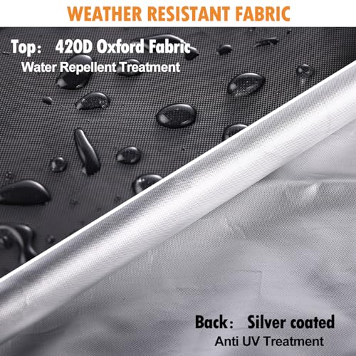 Patio Umbrella Cover,420D Outdoor Cantilevered Offset Umbrella Cover with Sturdy Waterproof Zipper and Top Vent,Outdoor Umbrella Covers (fits 9FT to 12FT)