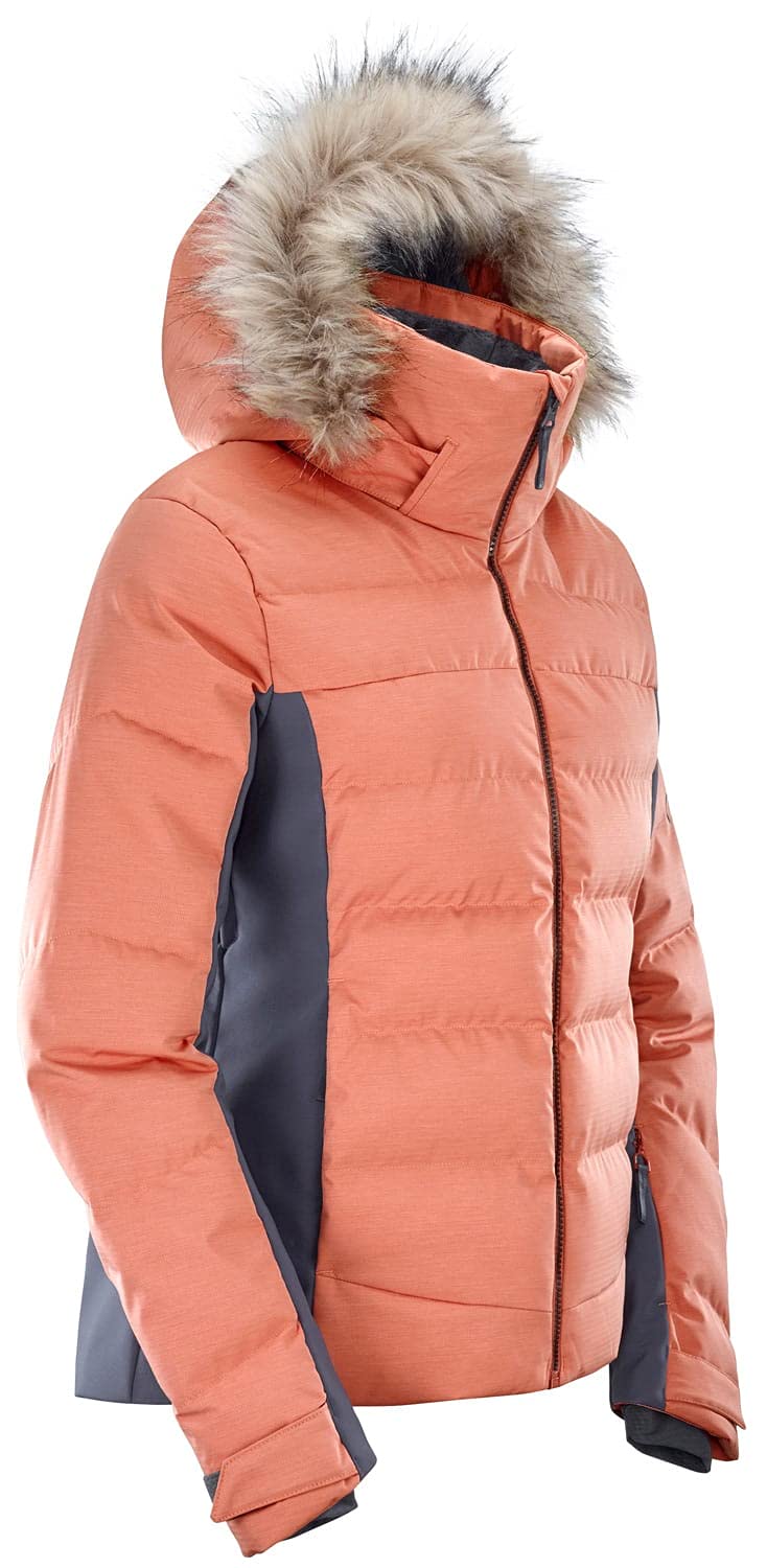 Salomon Women's Standard Stormcozy Jacket, Brick Dust/Heather, Large