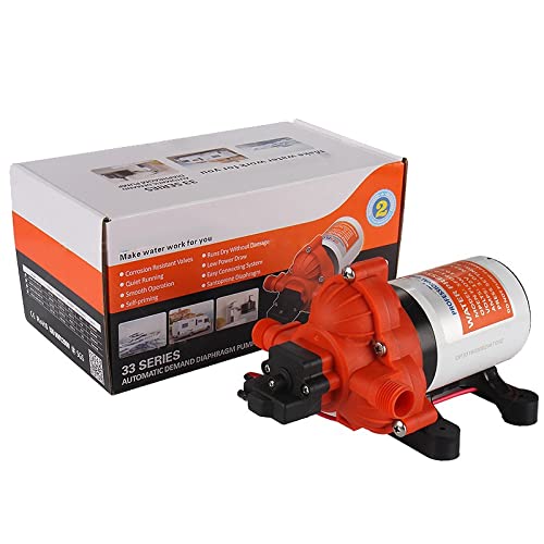 XuuSHA Hand Bilge Pump DC Diaphragm Pump 12V/24V 3.0-13.2LPM 17-60PSI Fresh Water Pump Bilge Pump Automatic (Color : 12V SFDP1-028-045-33)
