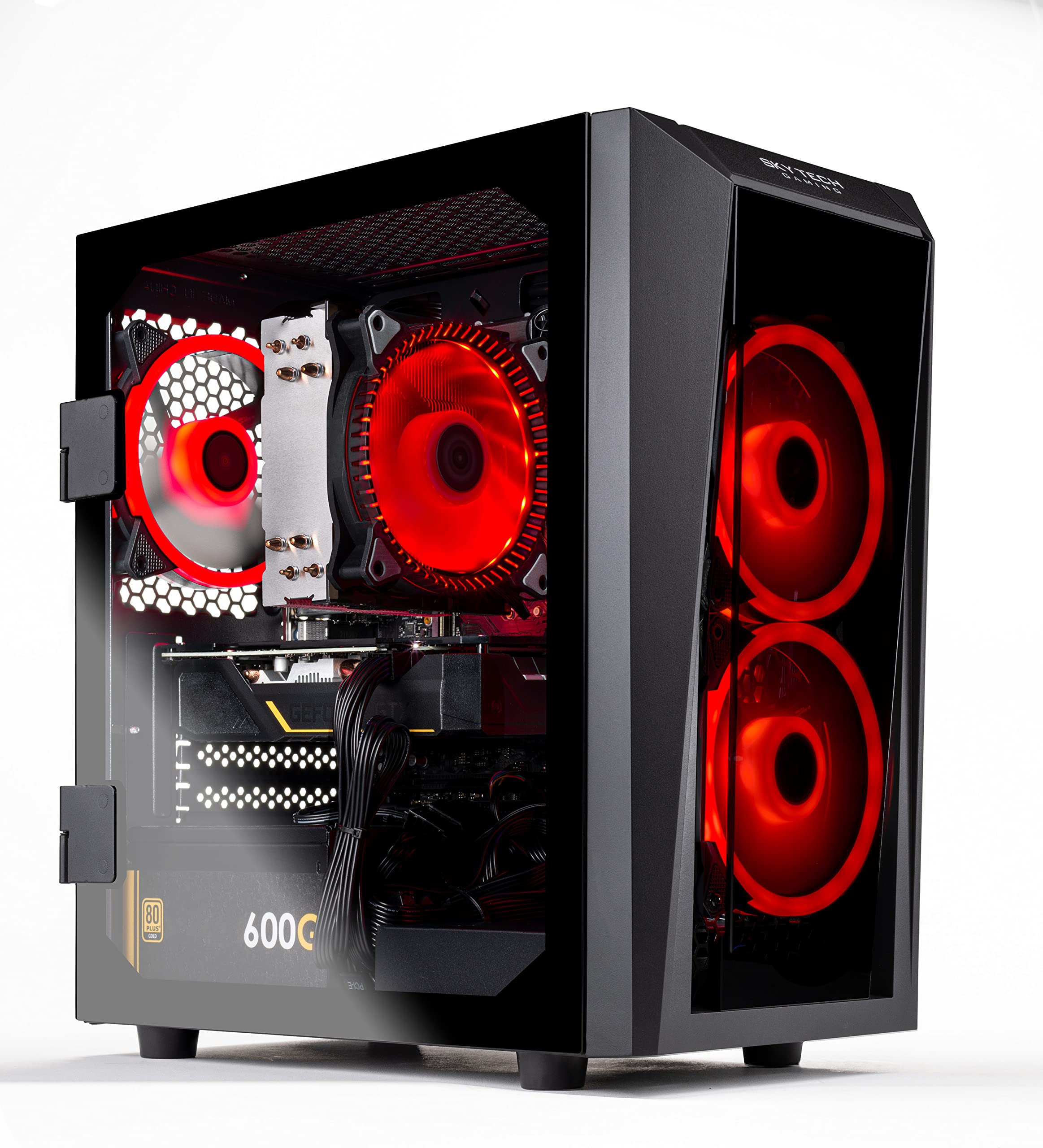 Skytech Blaze II Gaming PC Desktop – Intel Core i3 10105F 3.7 GHz, GTX 1650, 500GB SSD, 16G DDR4 & Acer 21.5 Inch Full HD (1920 x 1080) IPS Ultra-Thin Zero Frame Computer Monitor (HDMI & VGA Port)