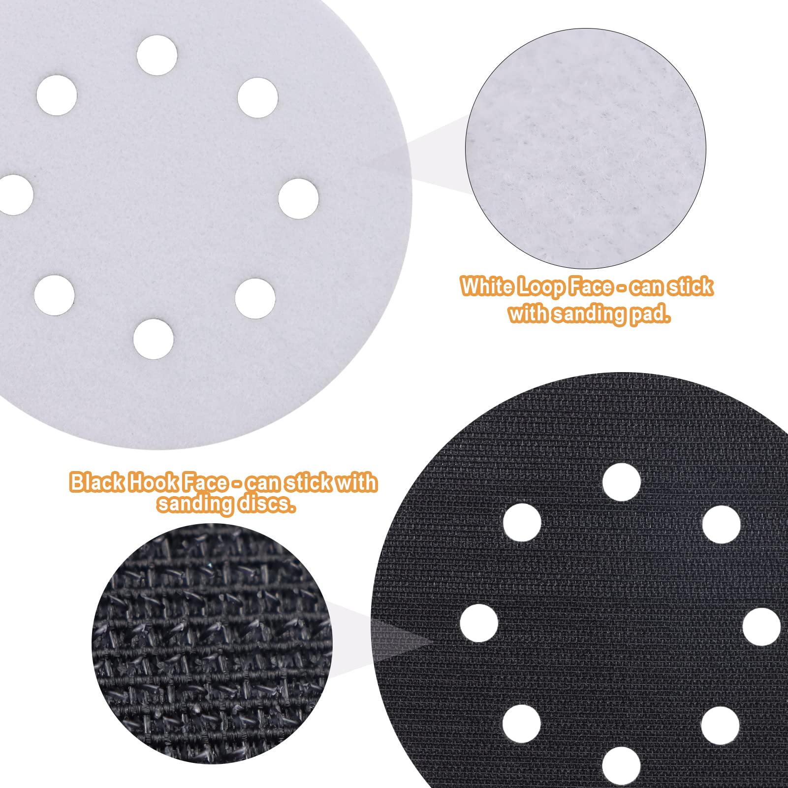 SIJDIEE 3 Pack Interface Pads, 5 Inch Hook and Loop Soft Density Sponge Cushion Buffer Backing Pad, Foam Sanding Interface Pads for Orbital Sander Automotive Woodworking Polishing