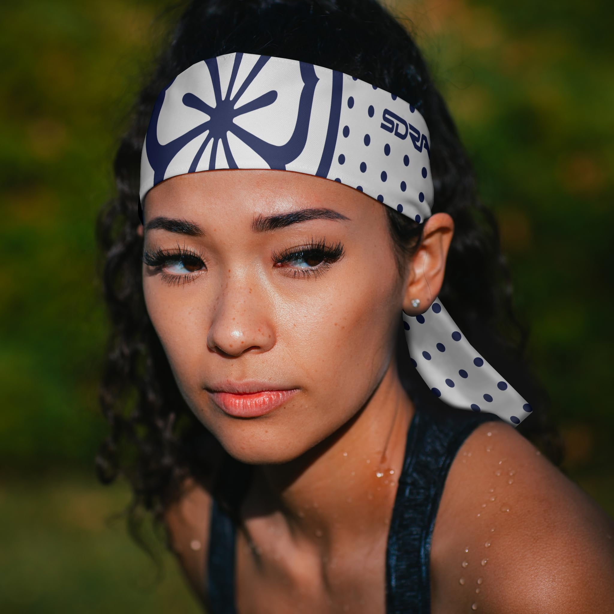 Suddora Daniel-San Lotus Headband, Lightweight and Breathable Tie Style Athletic Headband for Karate, Running, Cycling, Tennis, Versatile Head Gear for Ninja Costumes, Cosplay, Halloween