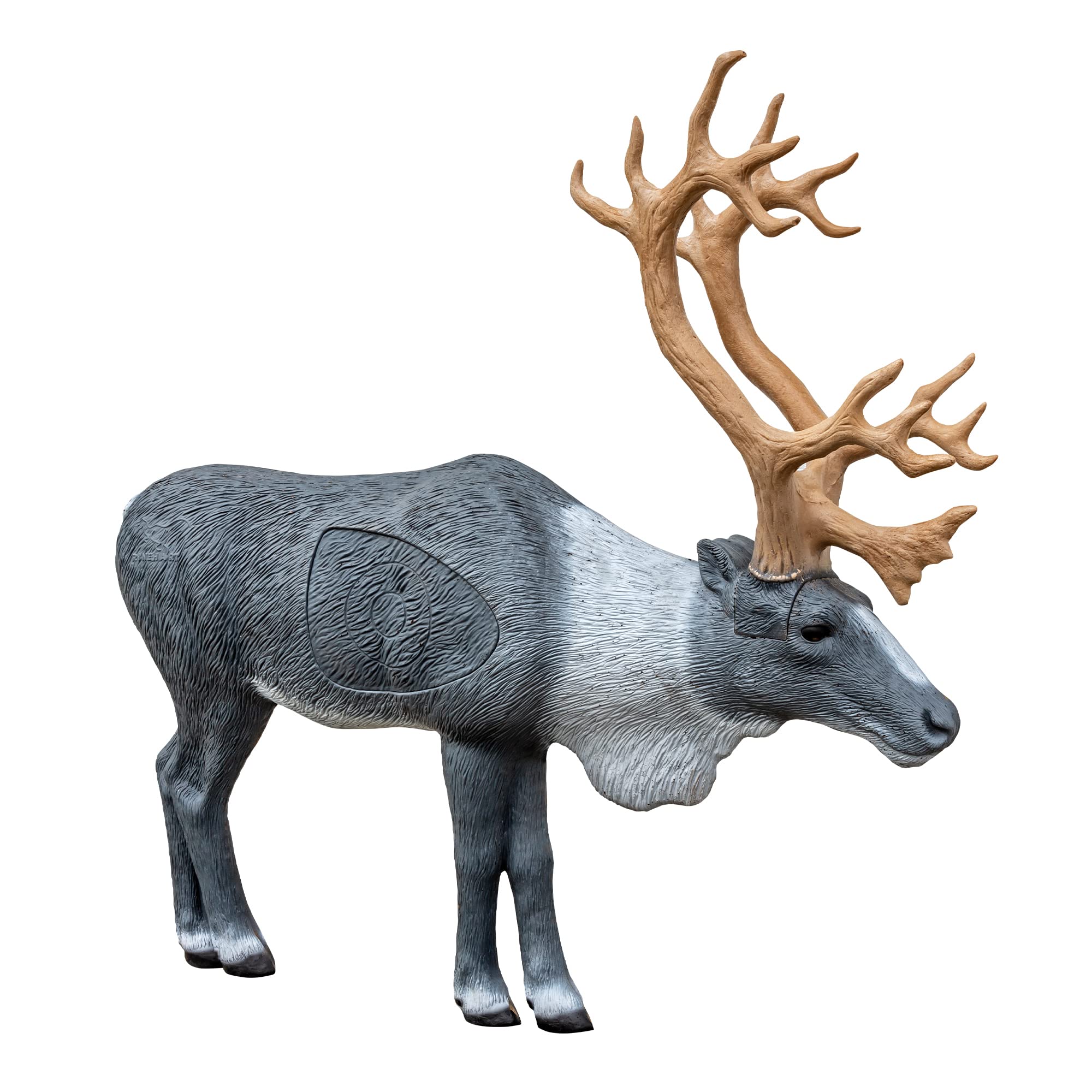 Rinehart Targets 44 Inch Realistic .3 Scale Woodland Caribou 3D Self Healing Foam Body Crossbow Figure w/Scoring Rings for Hunting & Archery Practice