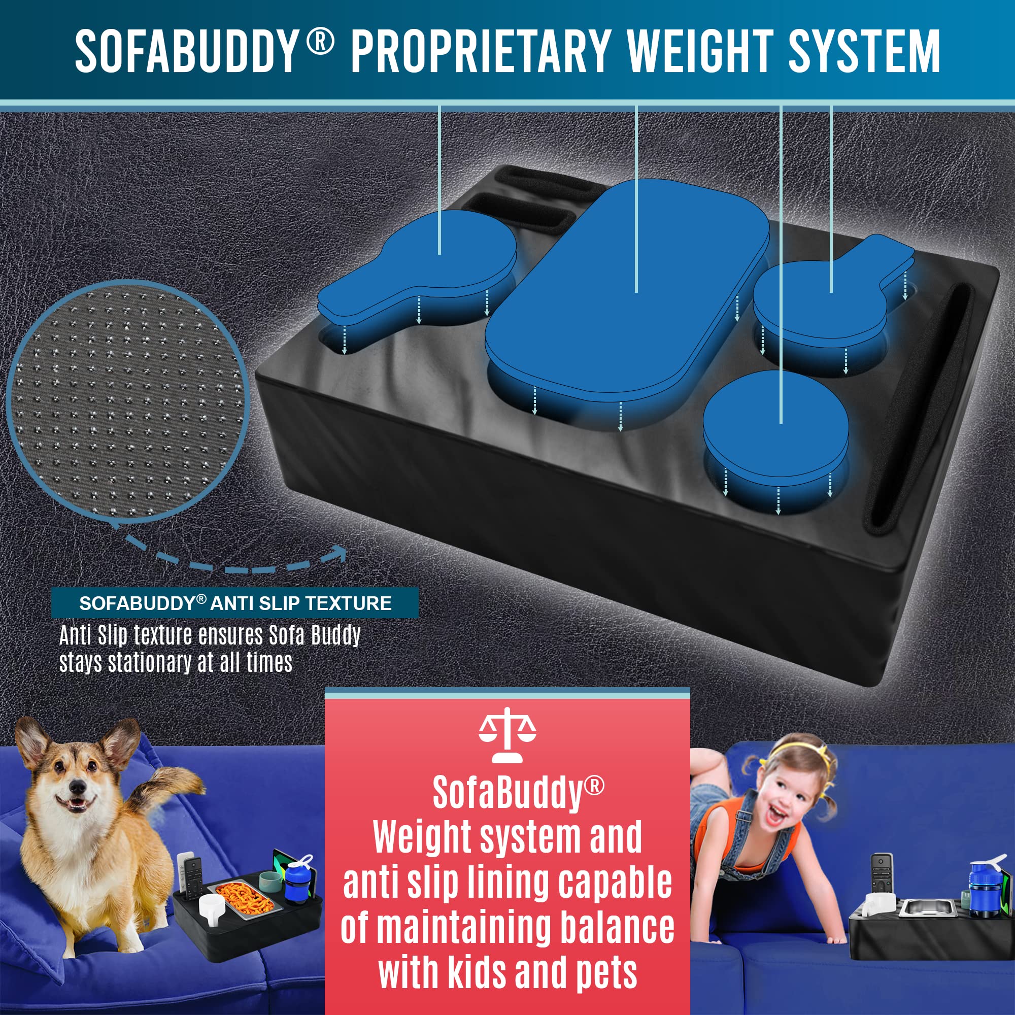Sofa Buddy - Convenient Couch Cup Holder, Couch Caddy, Sofa Cup Holder. The Perfect Couch Accessory