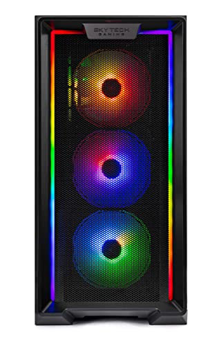 Skytech Gaming Nebula Gaming PC Desktop – Intel Core i5 12400F 2.5 GHz, RTX 3050, 1TB NVME SSD, 16G DDR4 3200, 600W Gold PSU, AC Wi-Fi, Windows 10 Home 64-bit