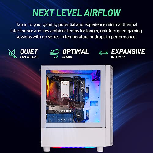 Skytech Gaming Archangel Gaming PC Desktop β AMD Ryzen 5 3600 3.6 GHz, NVIDIA RTX 3050, 500GB NVME SSD, 8GB DDR4 RAM 3200, 600W Gold PSU, 11AC Wi-Fi, Windows 11 Home 64-bit