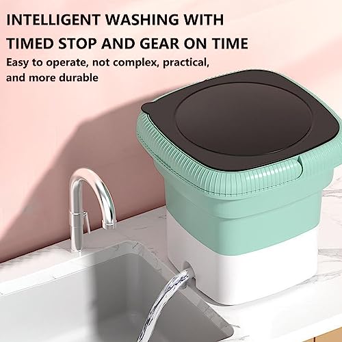 Portable Washing Machine, Foldable Mini Washing Machine 6.5L High Capacity, 3 Modes Deep Cleaning Mini Washer, Suitable for Home, Business, Travel, College Room (Purple)