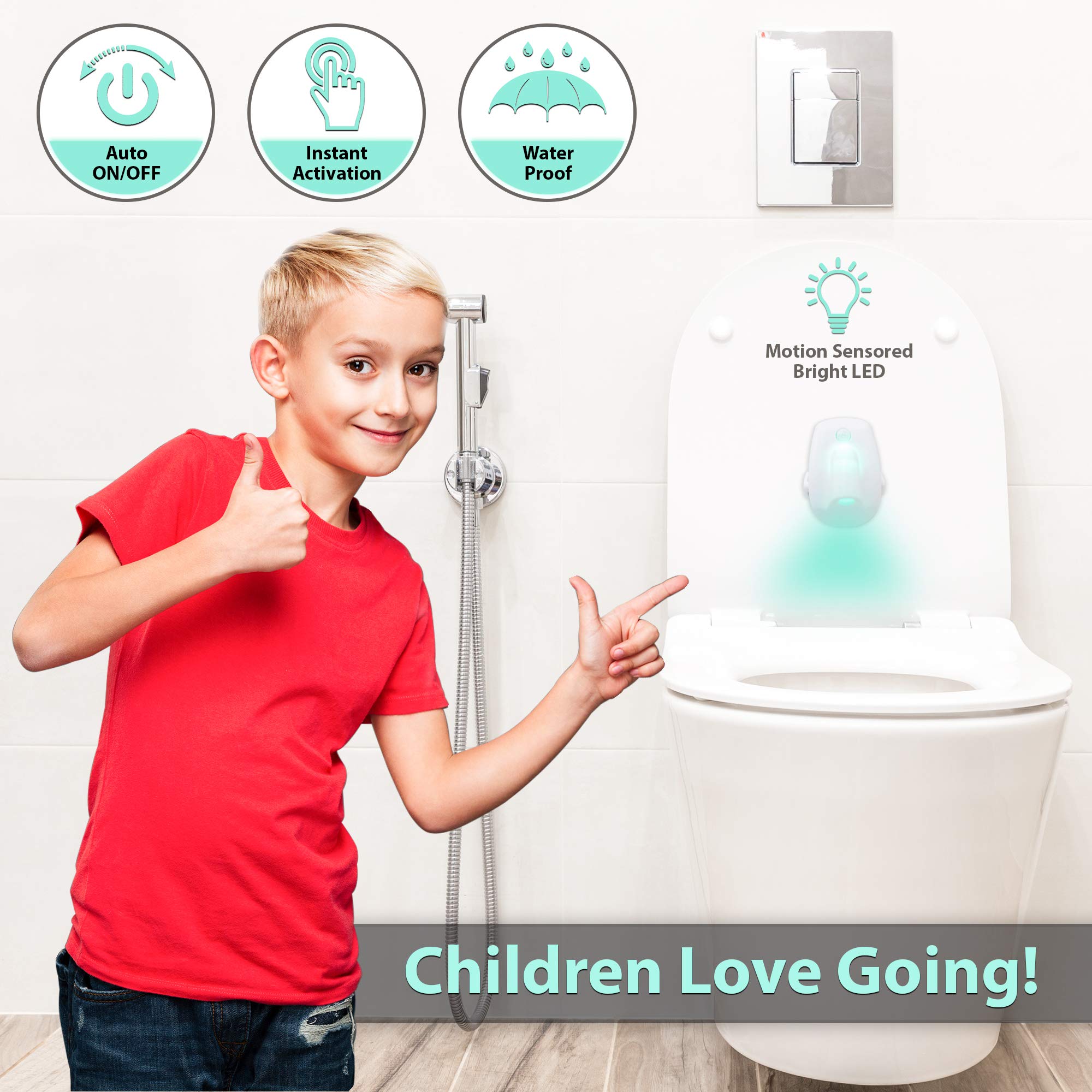 Potty Training Seat Target for Kids, Baby Boys, Toddlers, Parents | Safe Fun Motion Activated Night Light | Taddler Tech | Battery Powered Target for Kids | Builds Confidence, Independence, Habits