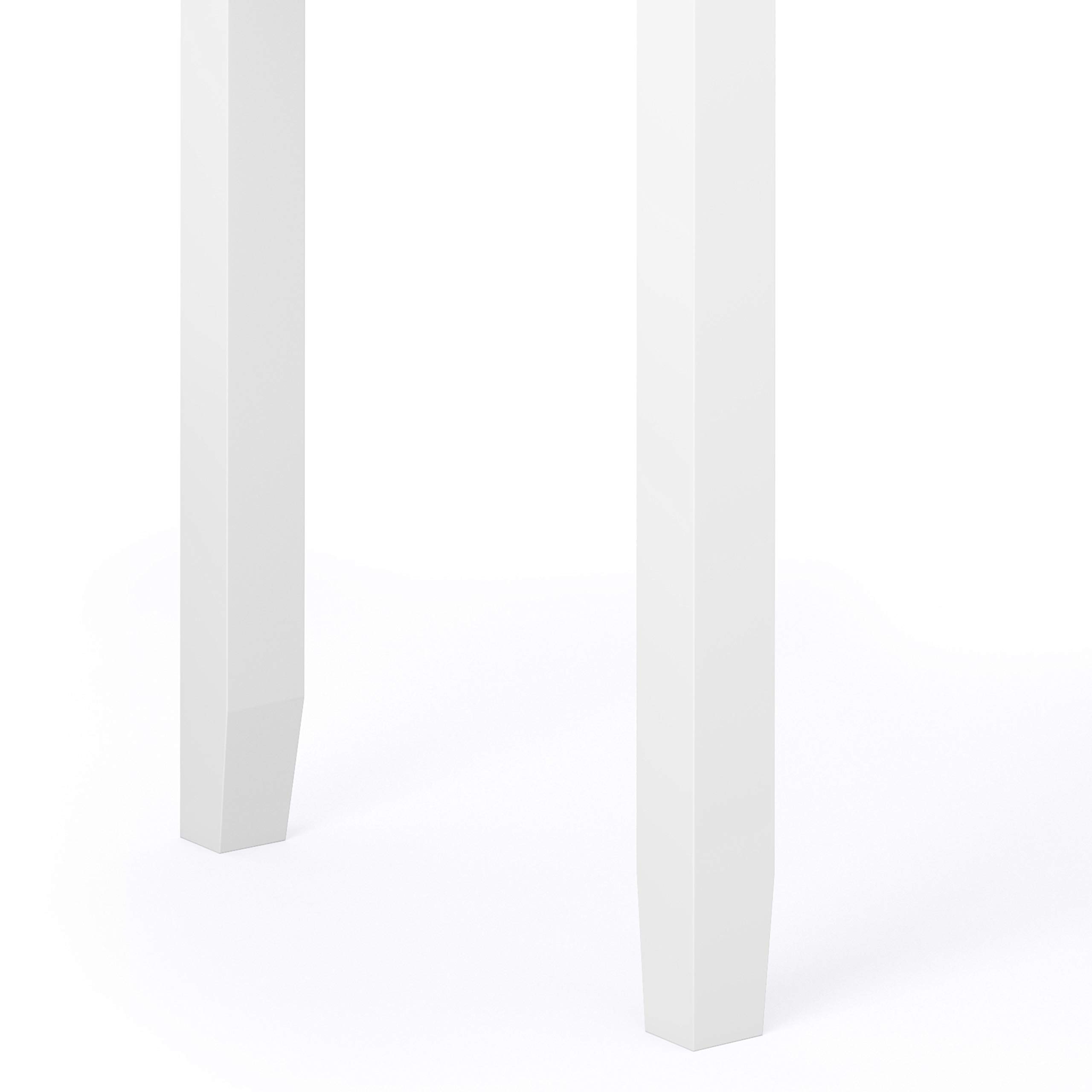 SIMPLIHOME Cosmopolitan SOLID WOOD Contemporary Modern 42 inch Wide Home Office Desk, Writing Table, Workstation, Study Table Furniture in White