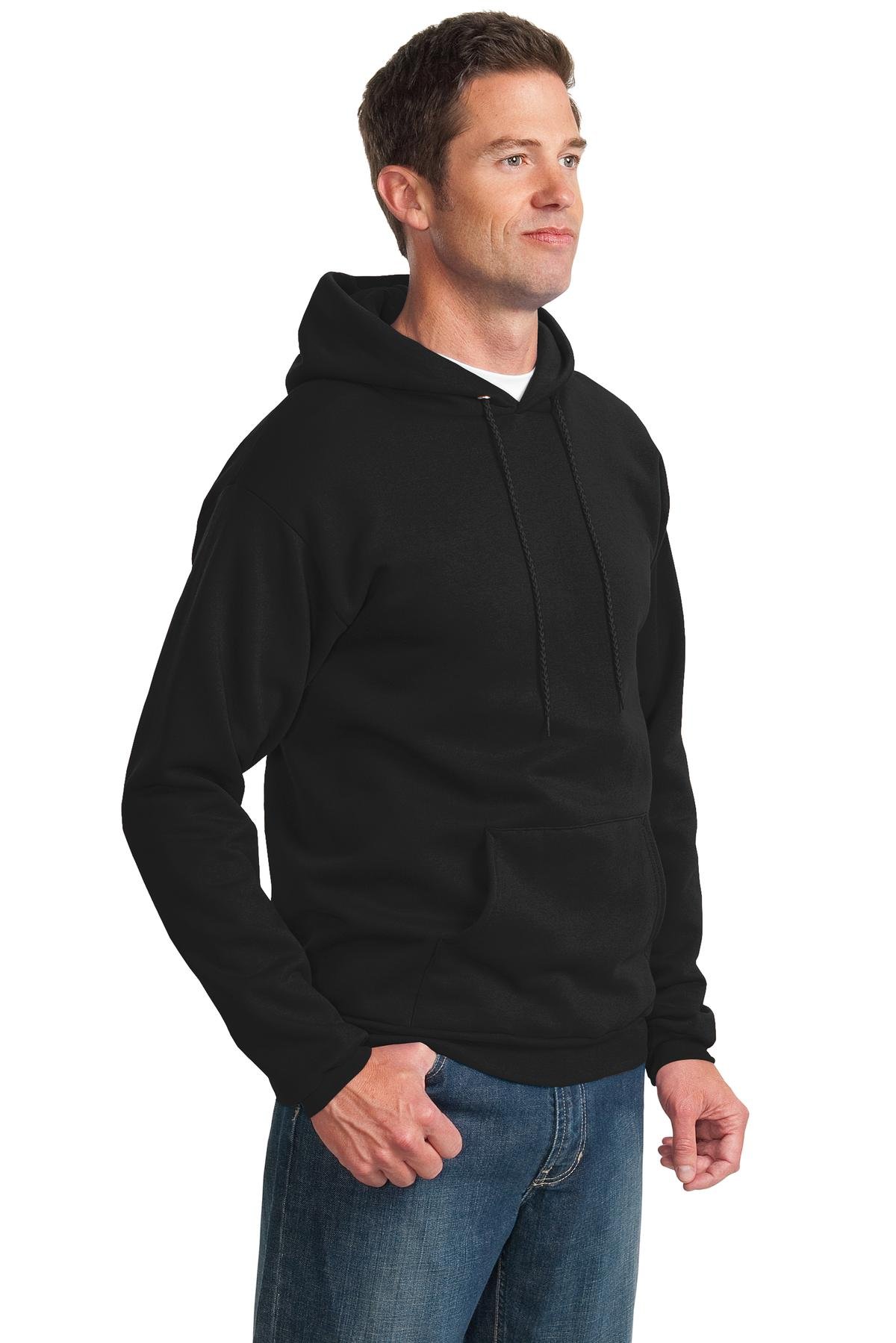 Port & Company Men's Ultimate Pullover Hooded Sweatshirt XL Jet Black