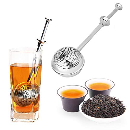 Walbest Flour Duster, 304 Stainless Steel Retractable Sugar Duster Powder Shaker Matcha Powder Spices Sieve Baking Sifter Tool Duster Silver
