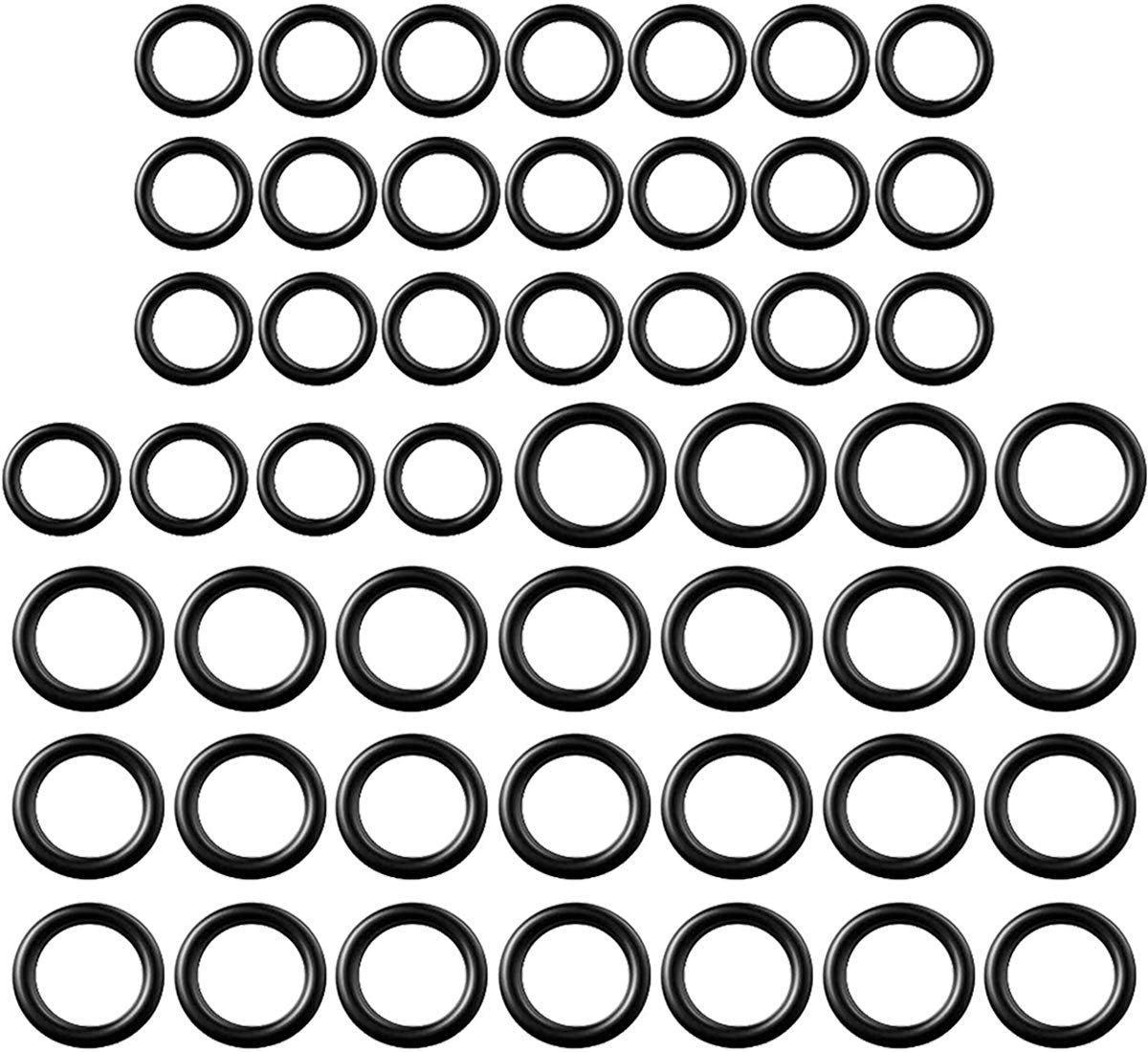 PinCute 50 Pack Power Pressure Washer O-Rings Replacement for 1/4 inch, 3/8 inch, M22 Quick Connect Coupler