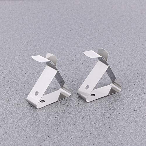 Yardwe 6pcs Thermometer Holder Stainless Steel Pot Clip Pan Clips Probe Holder Kitchen Tool for Fryer Coffee Table (Silver)