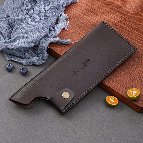 SHI BA ZI ZUO Knife Guard Leather Knife Sheath for F208-2 Chef Knife and 7'' to 8'' Cleavers