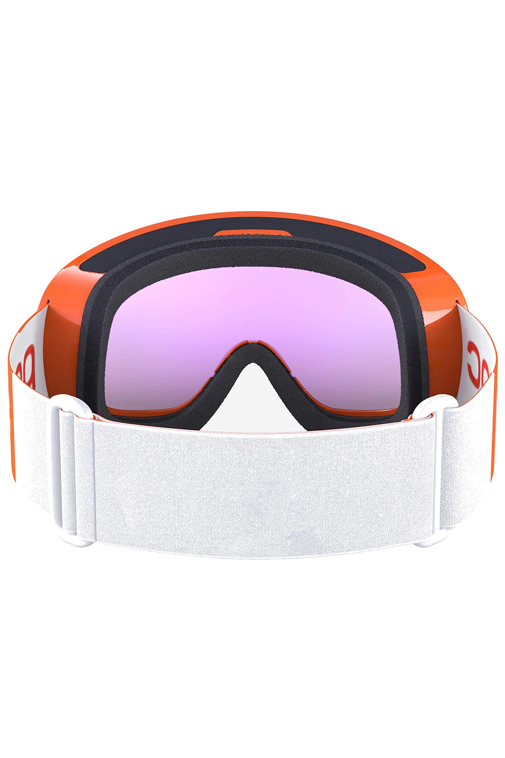 POC, Fovea Mid Clarity Comp Goggles for Skiing and Snowboarding, Fluorescent Orange/Spektris Blue, One Size