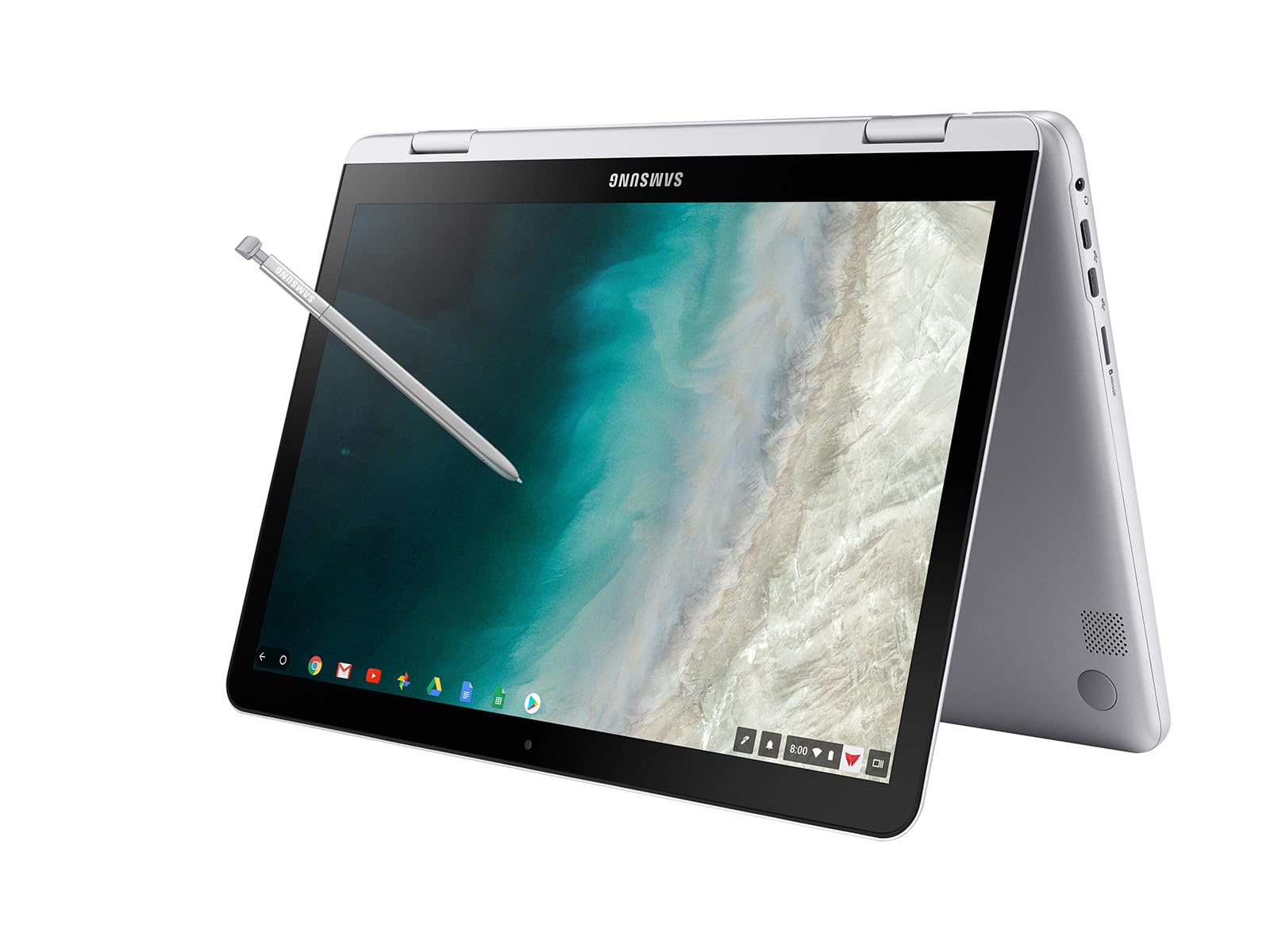 SAMSUNG Chromebook Plus V2 360 12.2" FHD+ 2-in-1 Touchscreen w/Dual Webcam (Intel Celeron 3965Y, 4GB RAM, 128GB (64GB eMMC+64GB SD Card), Stylus Pen) Home & Education Laptop, IST SDCard, Chrome OS