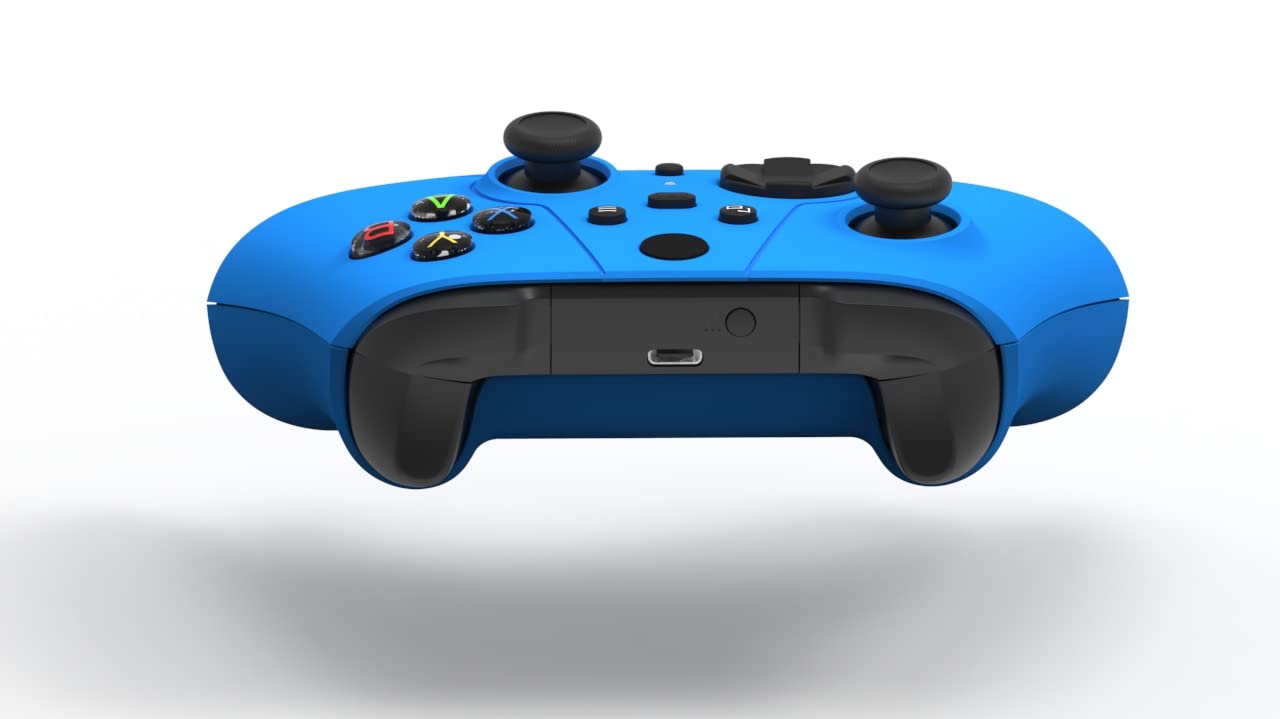 VISIONHMD Wireless Game Controller For Xbox Series X|S With Turbo Button, 4 Vibration Motors and A Stereo Audio Jack,Compatible with Xbox One,PC/Laptop Windows 10-Blue