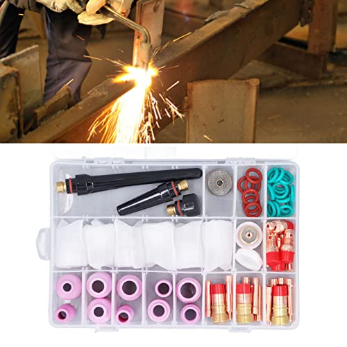 Welding Gun Accessories, Good Compatibility Replacement Parts Electrode Nozzles Kit Easy To Install Glass Cups Color O Rings for WP17 WP18 WP26 Welder
