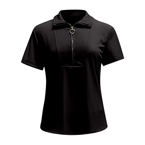 Women's Summer Plain Short Sleeve Cute Tops Soft Party Tops Baggy Oversized T Shirts Ladies Tops Black