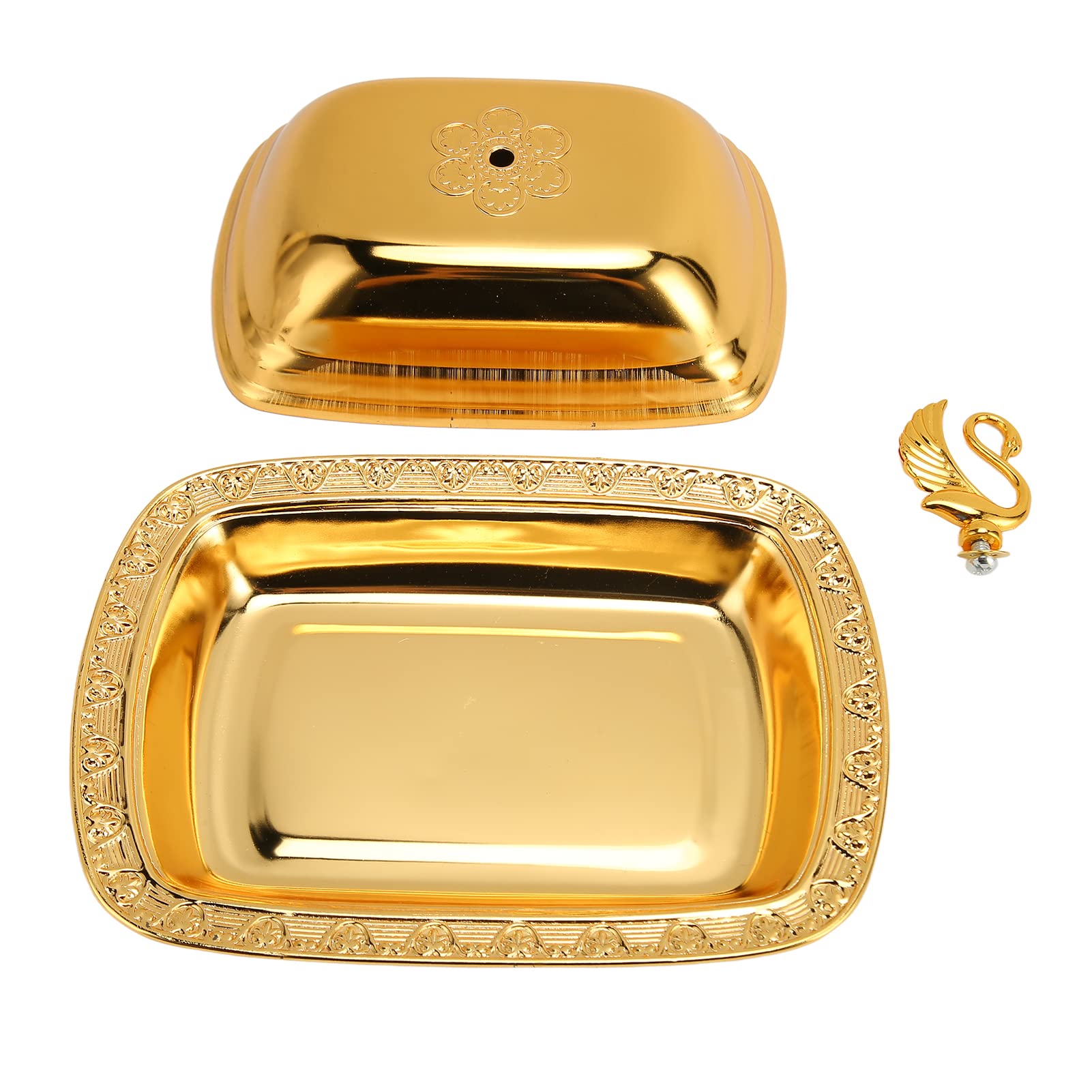YYQTGG Gold Fruit Tray, European Style Easy To Candy Bowl for Desserts(Gold)