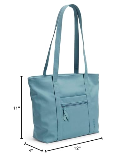 Vera Bradley Women's Cotton Small Vera Tote Bag, Reef Water Blue - Recycled Cotton, One Size
