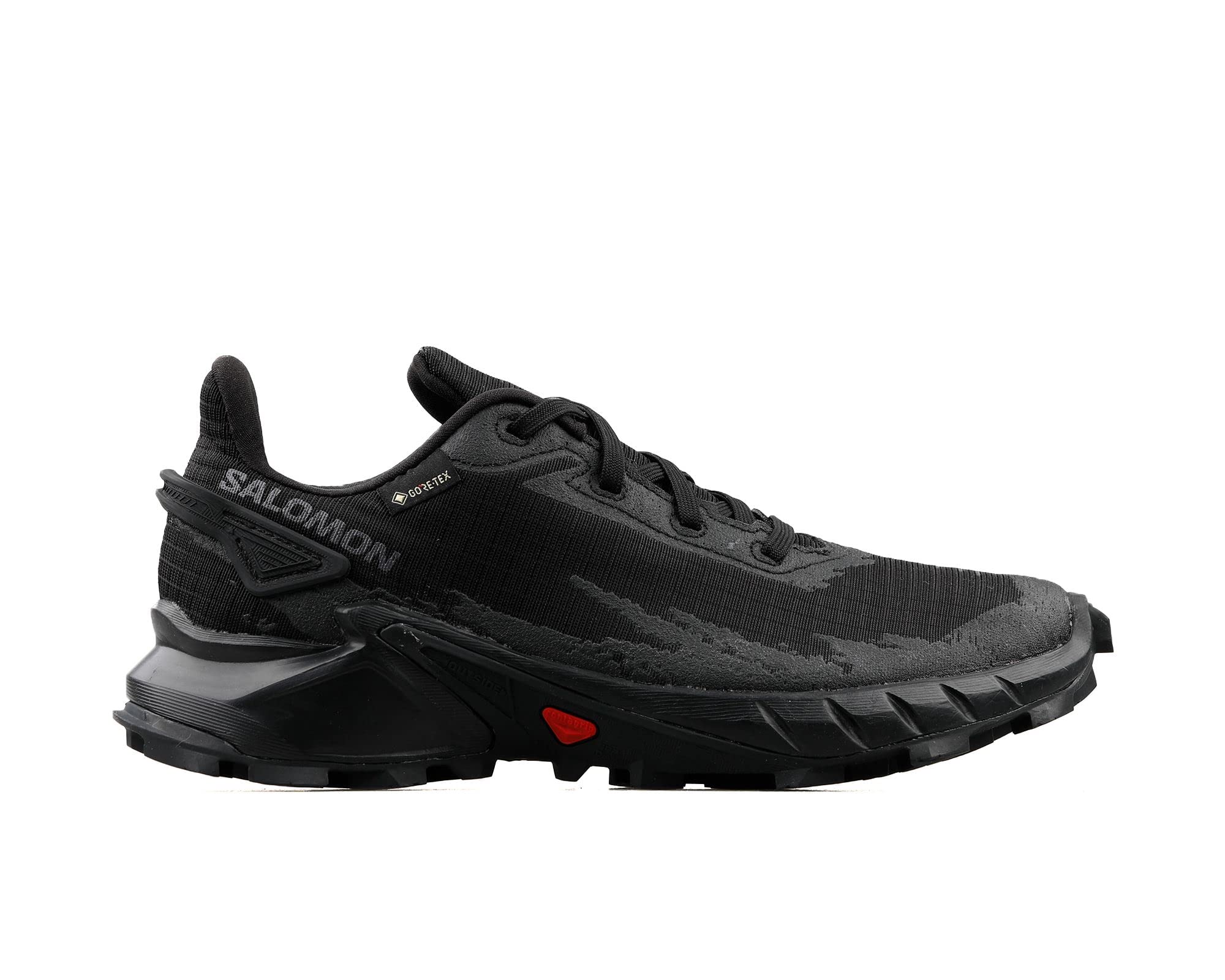 Salomon Women's ALPHACROSS 4 GTX W Hiking Shoe, Black/Black/Black, 7.5