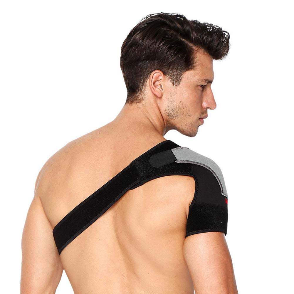 Shoulder Brace, Adjustable Shoulder Support Brace Strap Compression Support Wrap Belt Fits Left or Right Shoulder Support Arthritic Shoulders Sports Injury Sprain