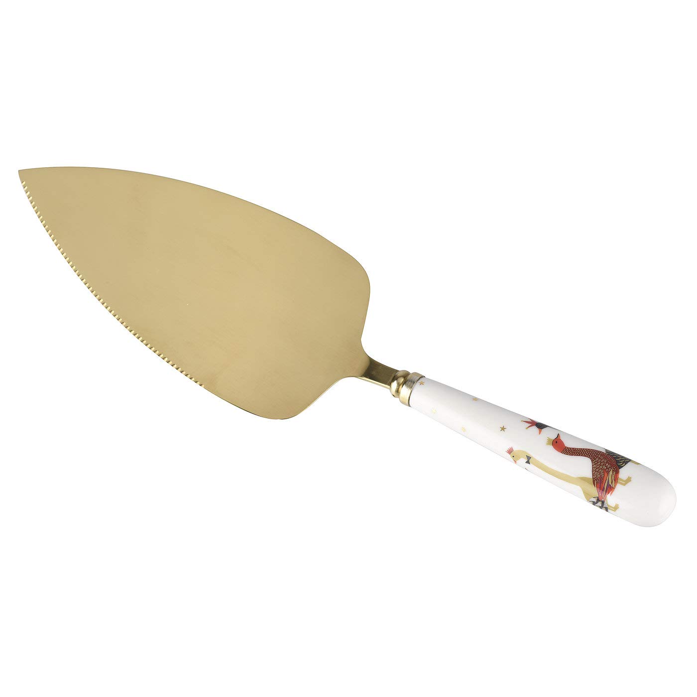Portmeirion Home & Gifts SMGE1104-XG Cake Slice Single, White/Gold