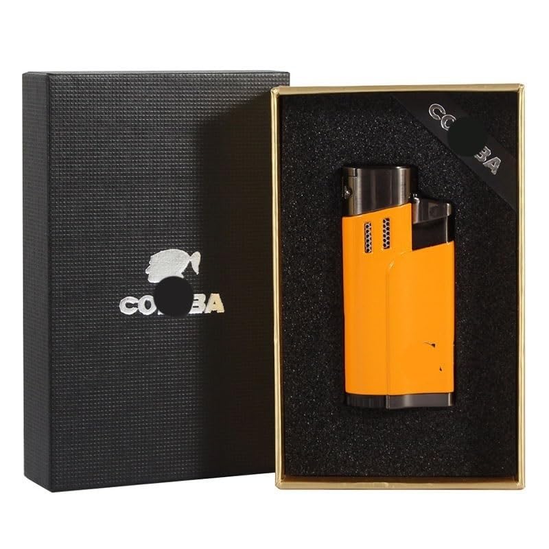 New Men's Gas Lighter, Quadruple Windproof Flame, Reusable, Easy to Carry, Suitable As A for Father's Boyfriend, Also Suitable for Daily Use (Color : C3)