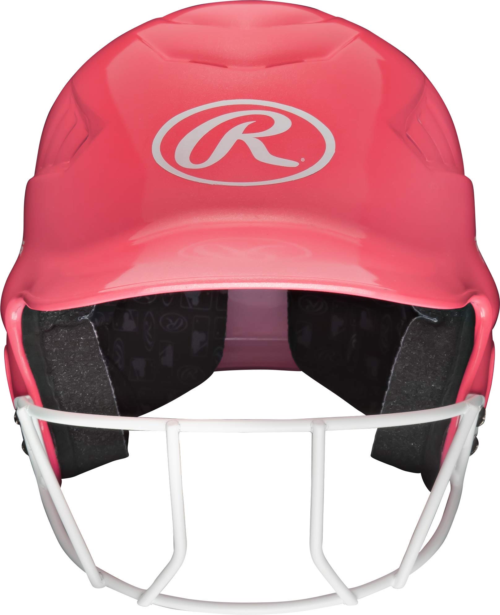 Rawlings | COOLFLO HIGHLIGHTER Batting Helmet | Face Guard Included | One Size Fits Most 6 1/2"-7 1/2" | Metallic Pink