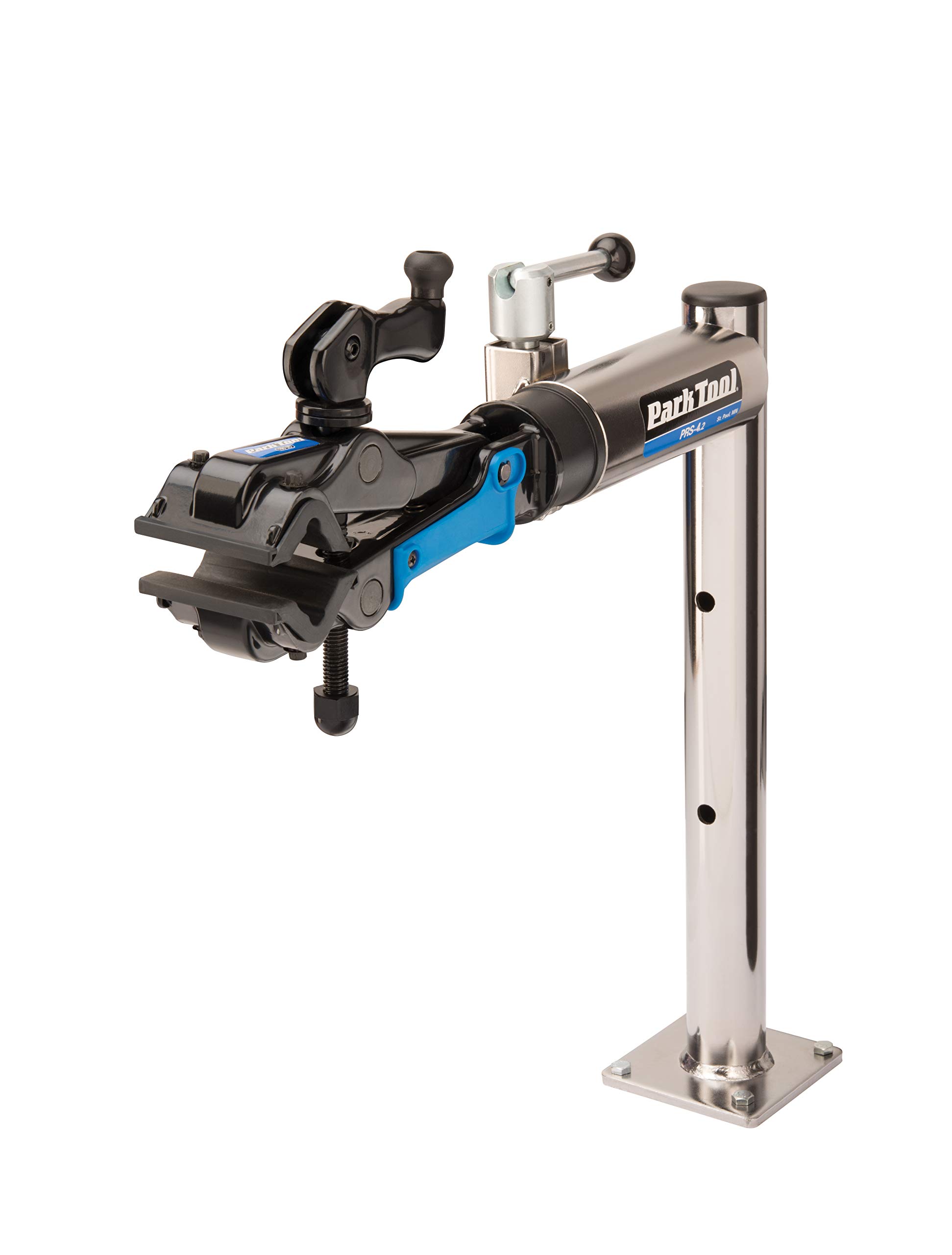 Park Tool Adult PRS-4.2-2 - Deluxe Bench Mount Repair Stand with 100-3D Micro Adjust Clamp Tool