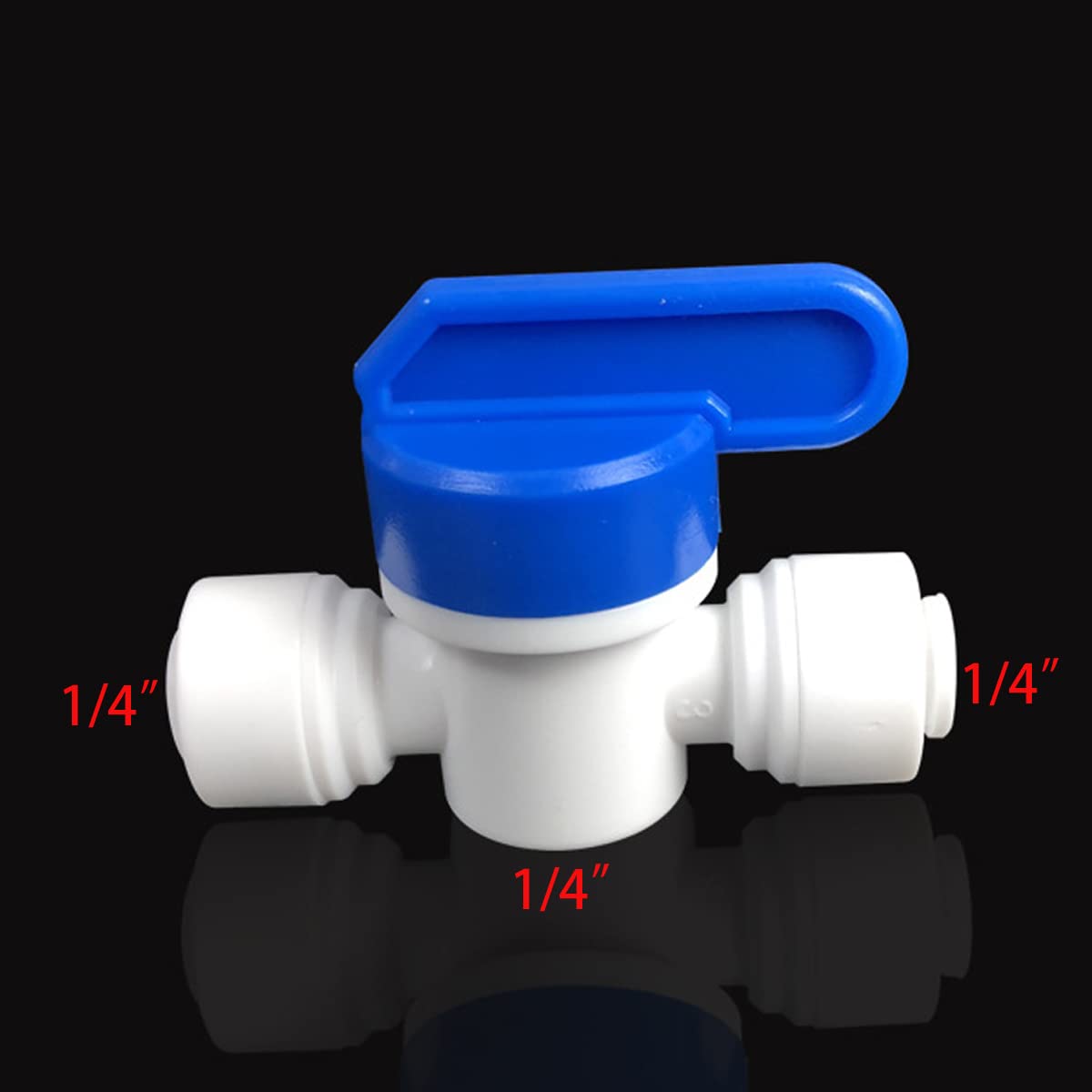 XINWOO 1/4" Quick Connector,Push to Connect Fitting Ball Valve,Tee,Straight Union,Eblow Union Tube,for RO Systems, Filter,Water Purifiers 25Pcs(T+L+Y+S+Valve)