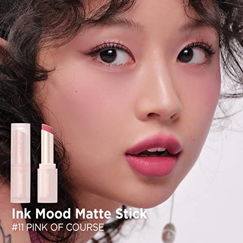 Peripera Ink Mood Matte Lipstick, Lightweight, Matte, Smooth, Hydrating, Lasting Color Payoff (11 PINK OF COURSE)