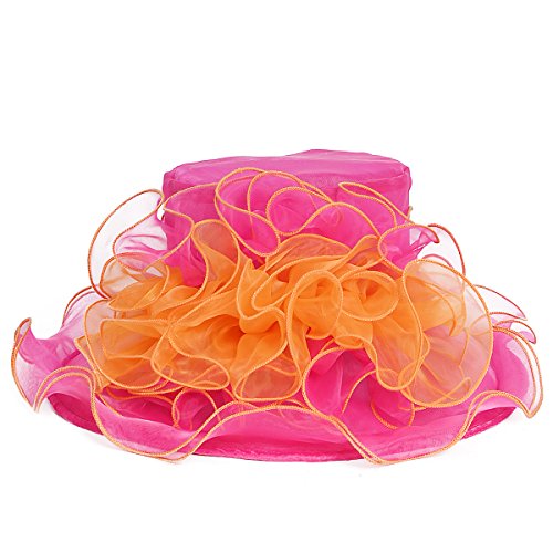 Wimdream Women Kentucky Derby Hats for Church Tea Party Organza Fabric