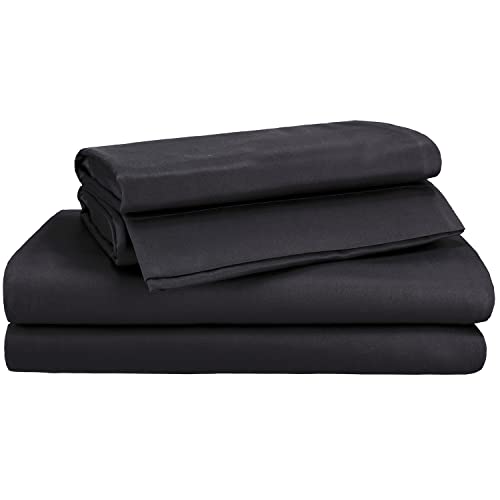 Sunday Home 400 Thread Count 100% Cotton Sheets Damask Stripe Sky Blue Queen Sheets Set 4 Piece - Ultra Soft Long Staple Sateen Weave Luxury Bed Sheet Set with 16" Deep Pockets - Oeko Tex Certified