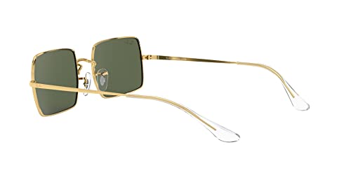 Ray-Ban RB1969 Rectangle Rectangular Sunglasses, Legend Gold/G-15 Green, 54 mm