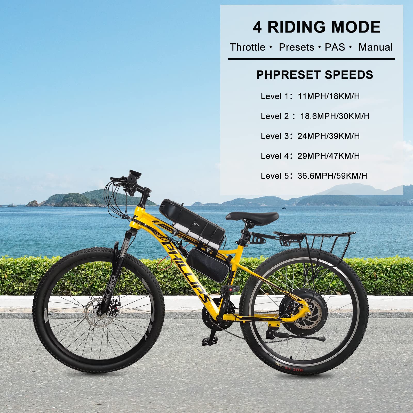 PEXMOR Electric Bike Conversion Kit, 48V 1200W 26" Front Wheel E-Bike Conversion Kit, Ebike Hub Motor Kit Upgrade 3 Mode Controller w/PAS/LCD Display/Twist Throttle Electric Bicycle Ebike Kit