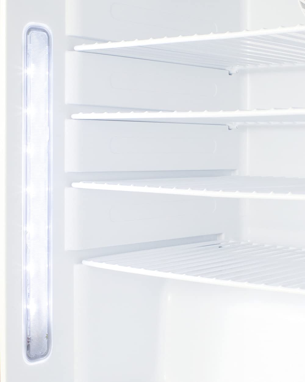Summit Appliance ADA404REF 20" Wide Built-In All-Refrigerator, ADA Compliant, Factory-installed Lock, 3.32 cu.ft Capacity, Temperature & Open Door Alarms, Automatic Defrost, Adjustable Thermostat