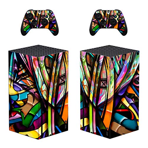 Protective Vinyl Skin Decal Cover for X-box-Series-X Console Wrap Sticker Skins with Two Free Wireless Controller Decals Paysage Color (only fit X-box-Series-X )